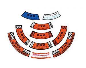 65-73 Mustang Air Cleaner Decals - Decals